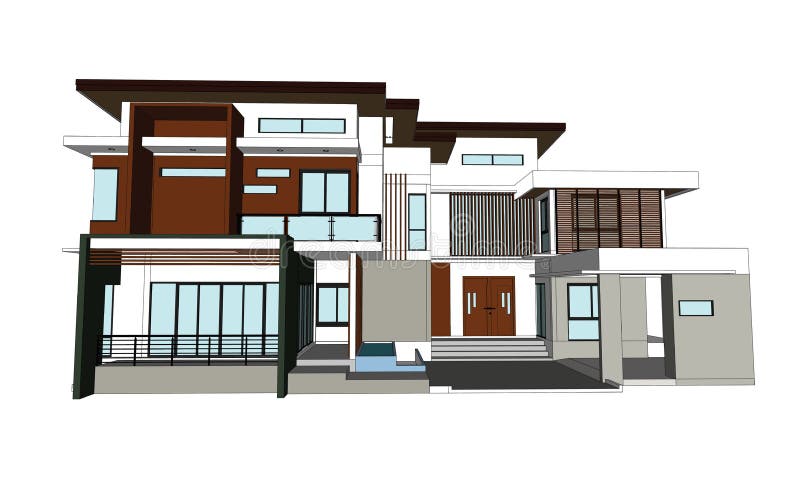 Drawings, design houses stock illustration. Illustration of home - 54422946