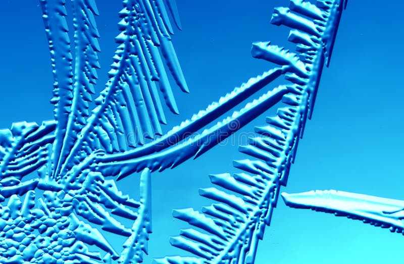 Drawings of Ice on Blue Glass. Stock Photo - Image of nature, surface ...