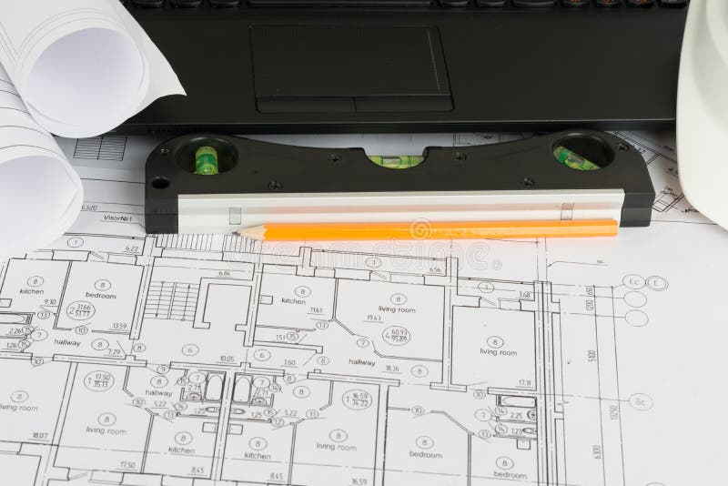 Drawings with laptop stock image. Image of open, stuff - 59310831