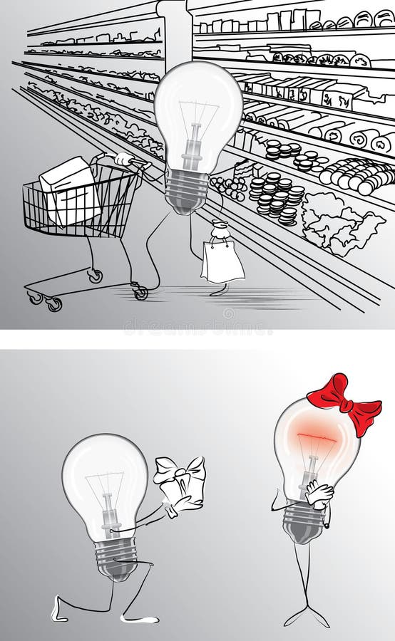 Drawn by Hand Lamp Adventure Stock Illustration - Illustration of ...