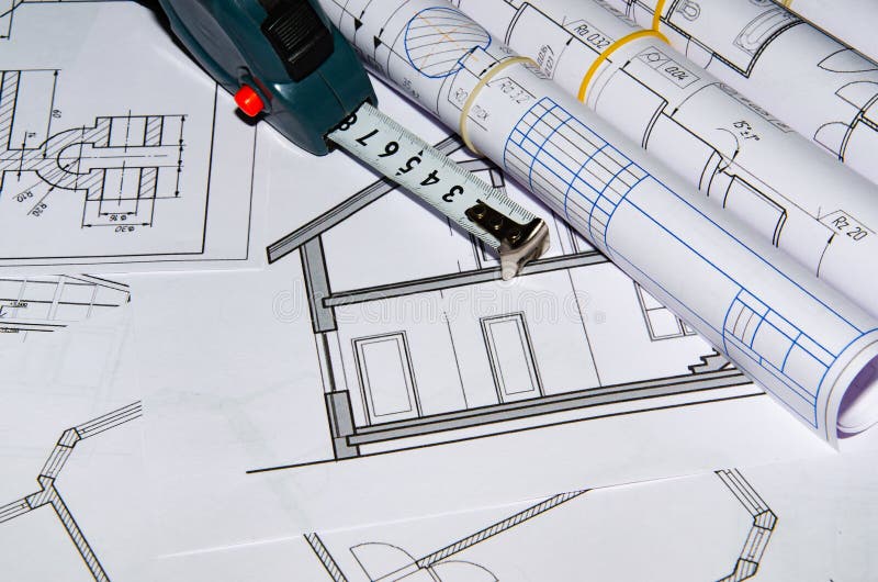 Drawings Made in the Program with a Ruler Lying on Them, a Tape Measure ...