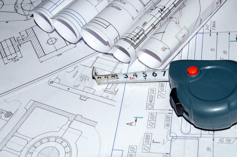 Drawings Made in the Program with a Ruler Lying on Them, a Tape Measure ...