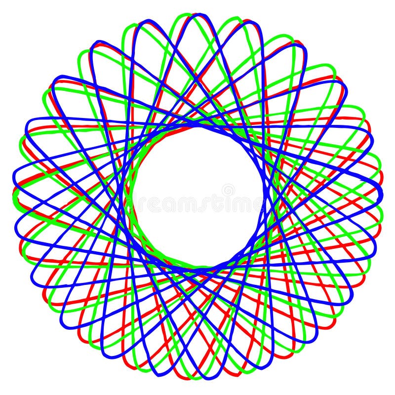 Drawings Made with the Spirograph Stock Vector - Illustration of ...