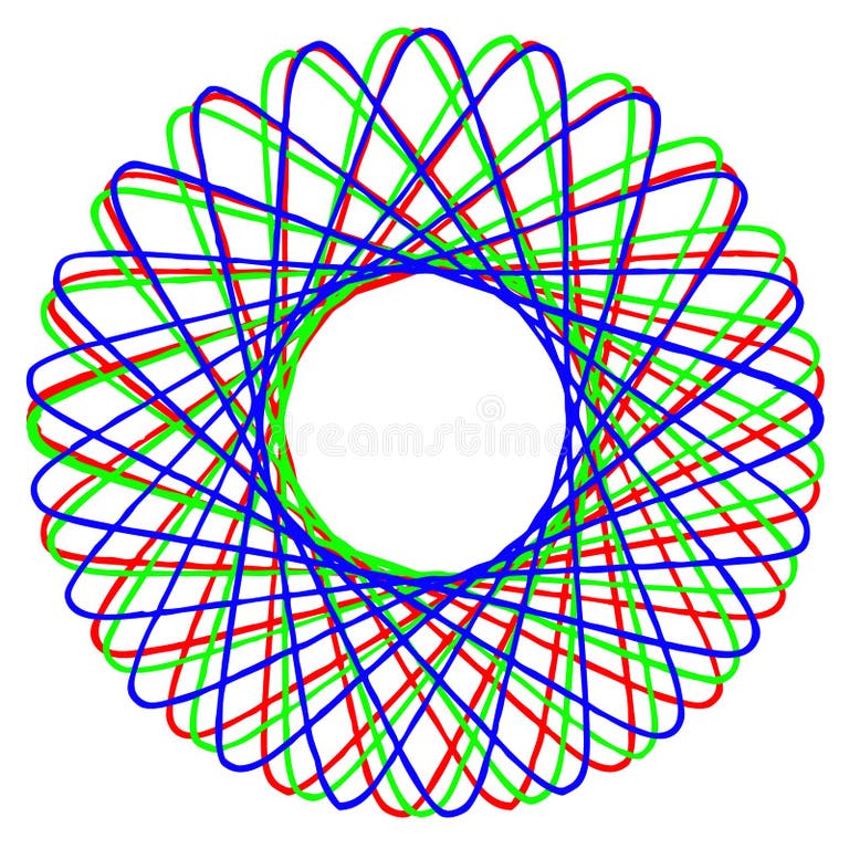 Drawings Made with the Spirograph Stock Vector - Illustration of ...