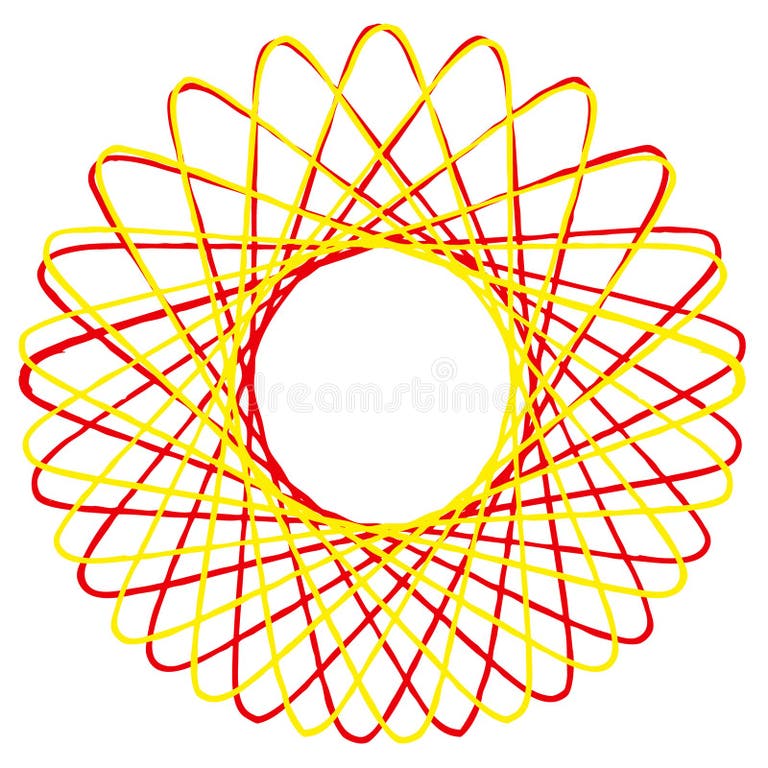 Drawings Made with the Spirograph Stock Vector - Illustration of figure ...