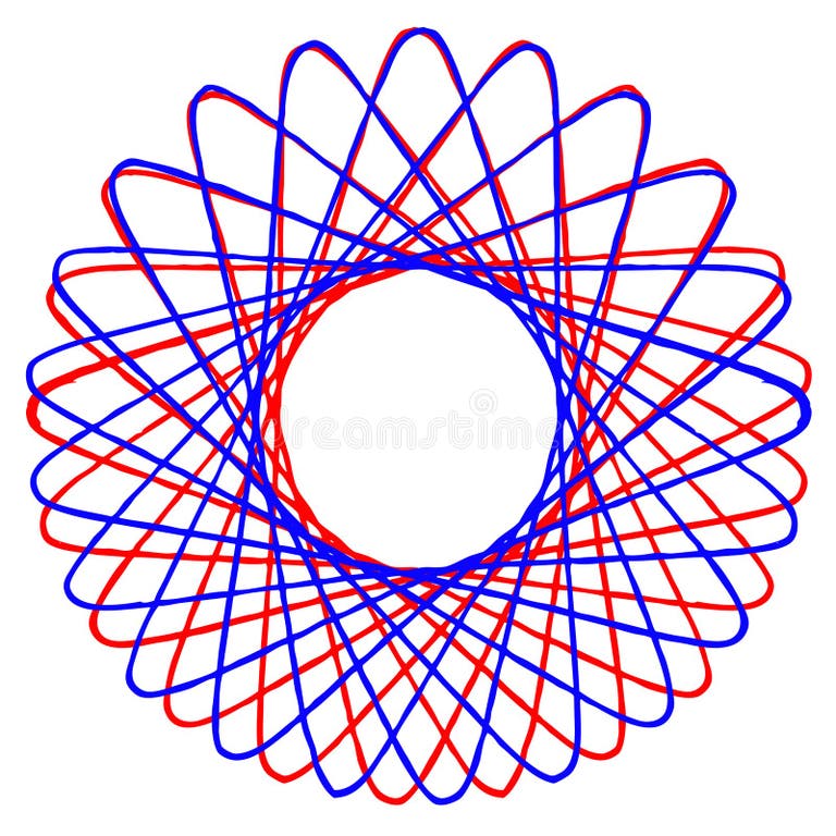 Drawings Made with the Spirograph Stock Vector - Illustration of curves ...