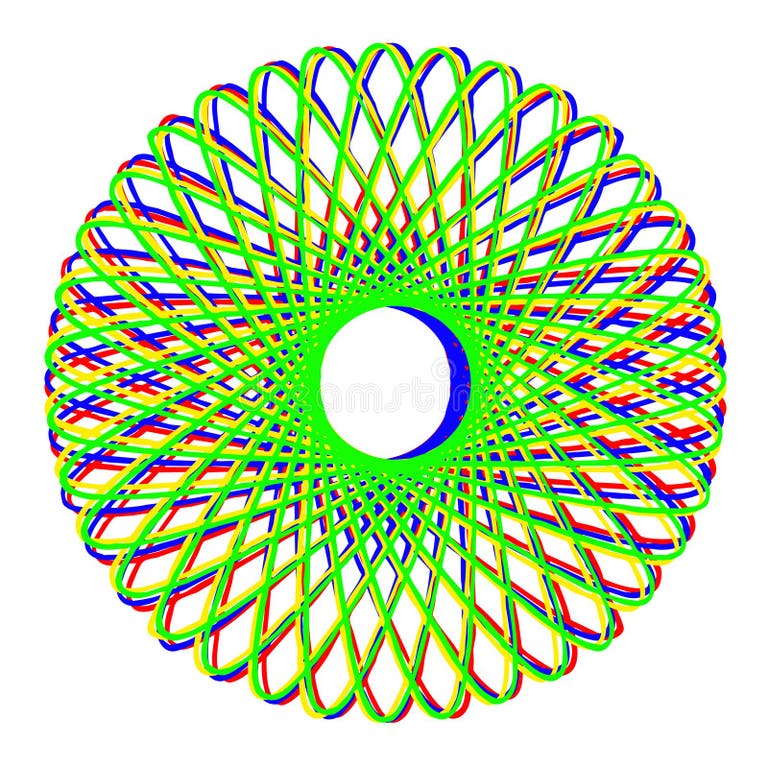 Drawings Made with the Spirograph Stock Vector - Illustration of ...