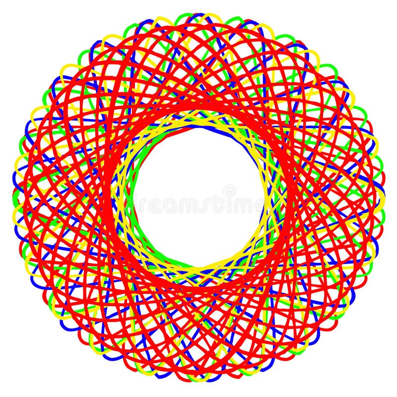 Drawings Made with the Spirograph Stock Vector - Illustration of ...