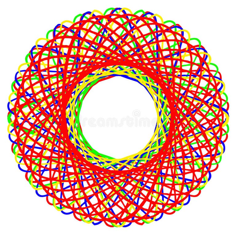 Drawings Made with the Spirograph Stock Vector - Illustration of ...