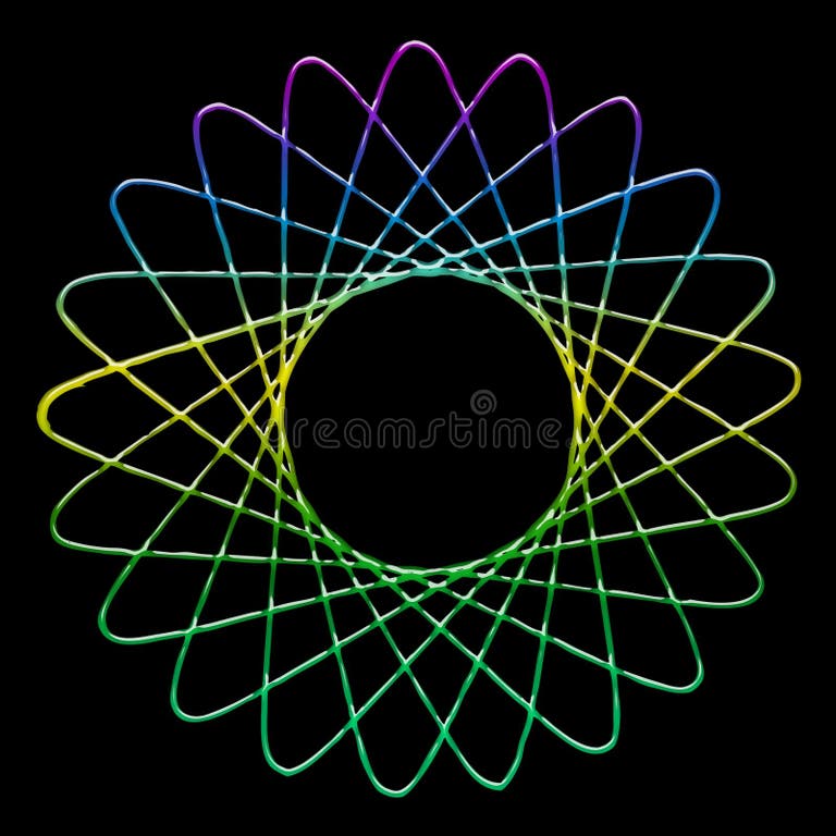 Drawings Made with the Spirograph Stock Illustration - Illustration of ...