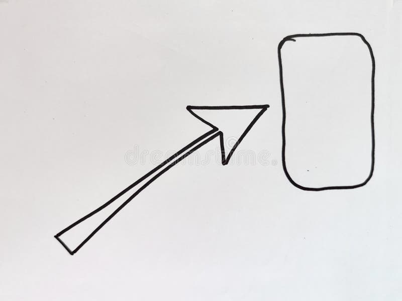 A Drawn Arrow Directs Attention To a Basic Rectangular Outline ...