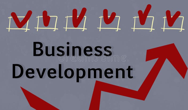 A Drawn Business Development Plan. Business Concept Stock Illustration ...