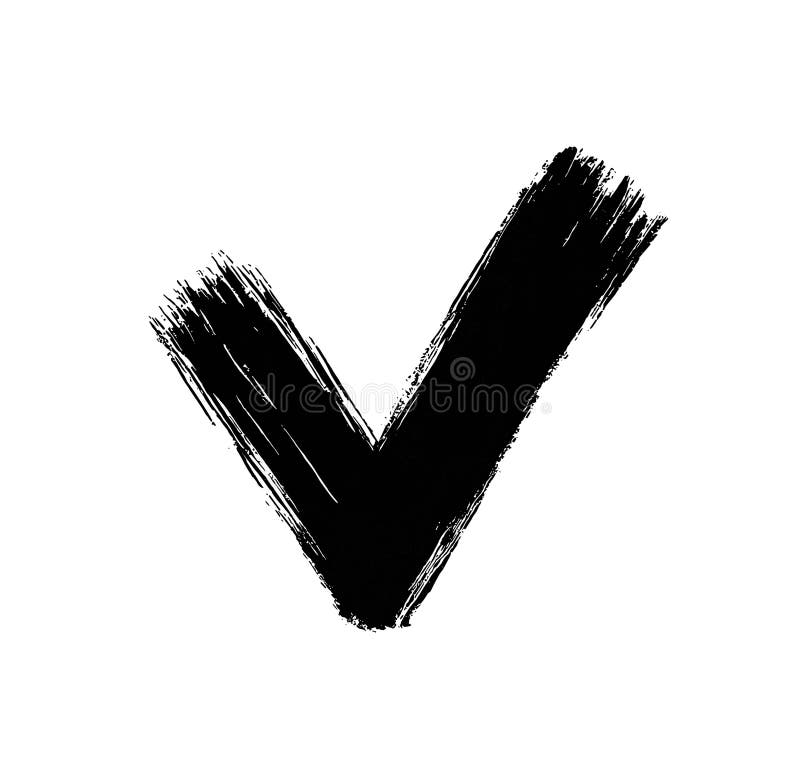 Drawn Check Mark Vector Illustration on White Stock Vector ...