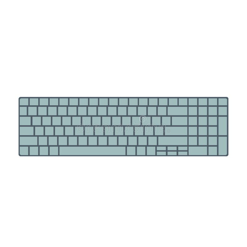 Drawn computer keyboard stock vector. Illustration of buttons - 178459795