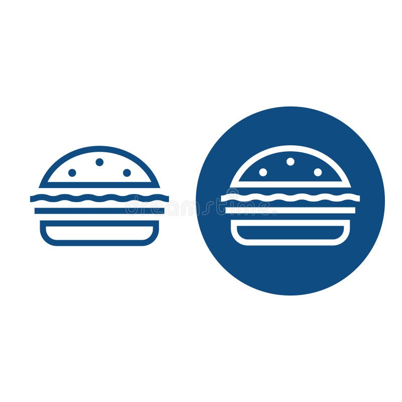 Drawn Contour Hamburger Food Icons Stock Vector - Illustration of ...