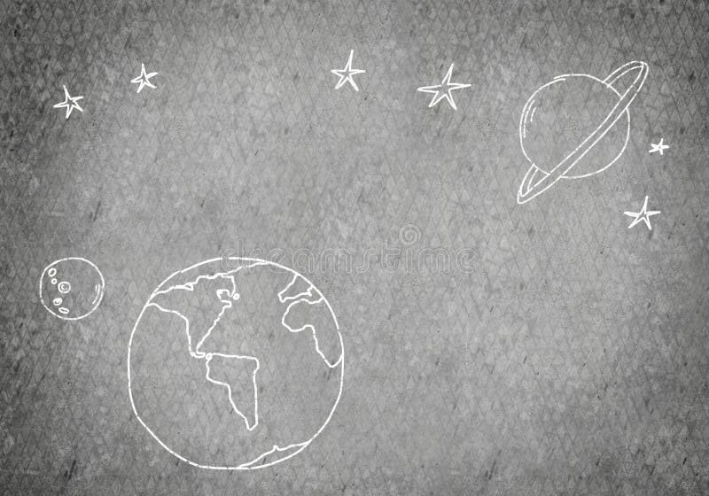 Drawn Earth planet stock illustration. Illustration of hand - 56293385