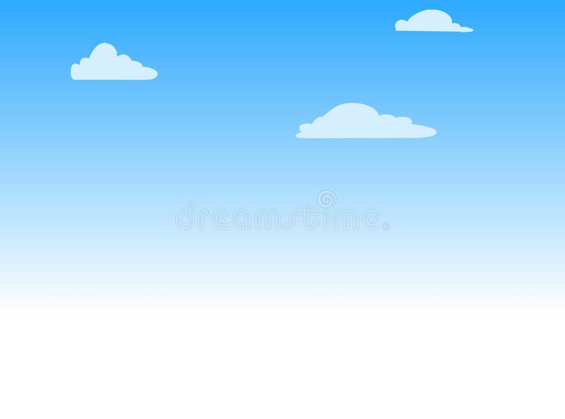 Drawn Hand Blue Sky Flat Background Stock Illustration - Illustration ...