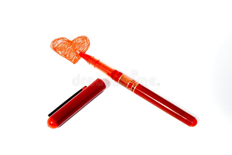 Drawn heart stock image. Image of writing, heart, fountain - 5421411