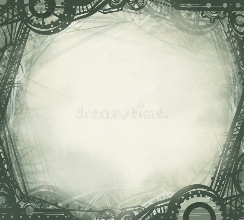 Drawn industrial frame stock illustration. Illustration of plant - 19097833