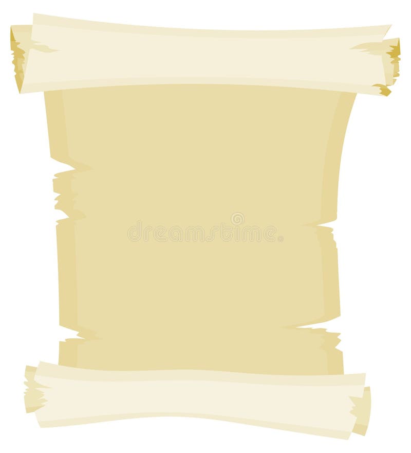 Drawn Papyrus Scroll for Congratulations Design Stock Illustration ...