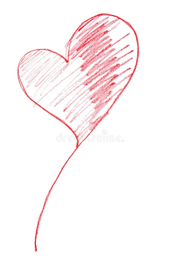 Pencil Drawn Heart Red Color Stock Illustrations – 1,076 Pencil Drawn ...
