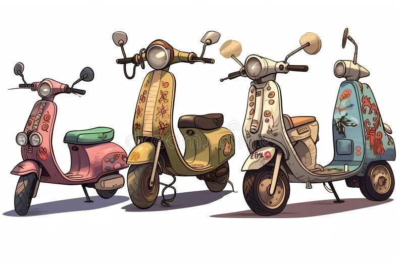 Scooter Ai Generated Isolated Stock Illustrations – 952 Scooter Ai ...