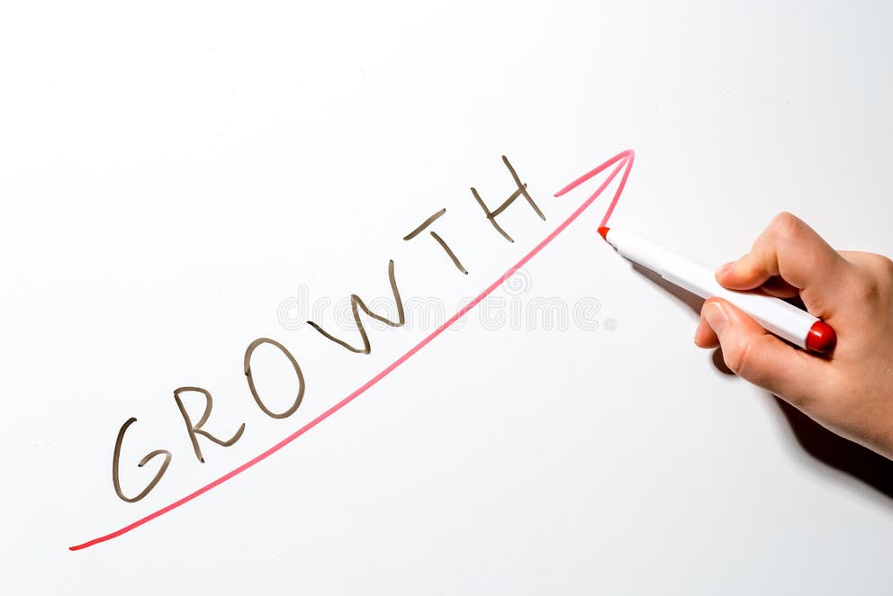 Draws a Graph the Development Marker Stock Photo - Image of figure ...