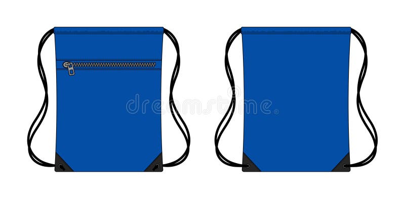 Drawstring Bag, Backpack Template Illustration Stock Vector ...