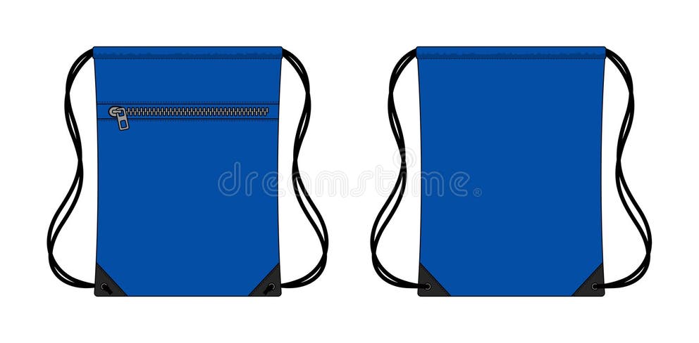 Drawstring Bag, Backpack Template Illustration Stock Vector ...