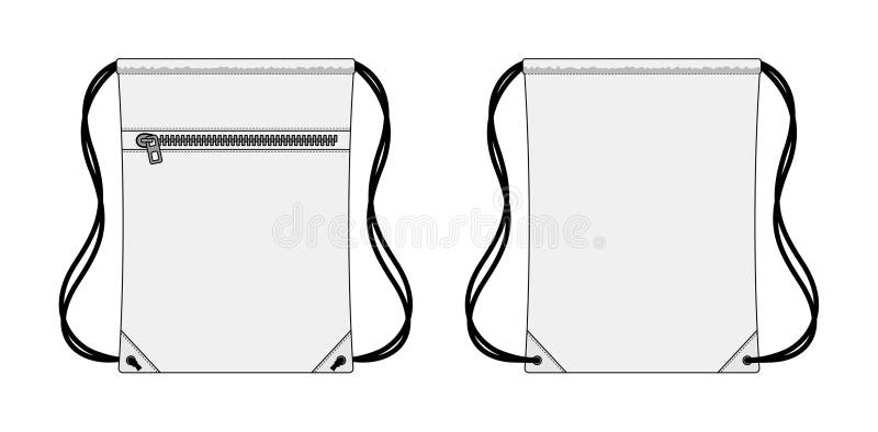 Drawstring Bag, Backpack Template Illustration Stock Vector ...