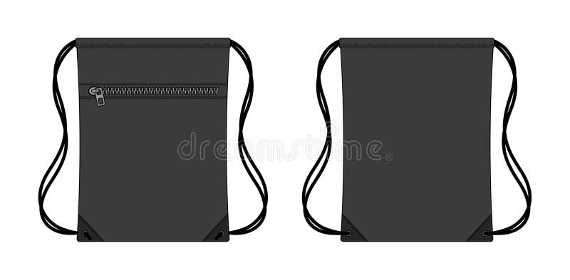 Drawstring Bag, Backpack Template Illustration Stock Vector ...