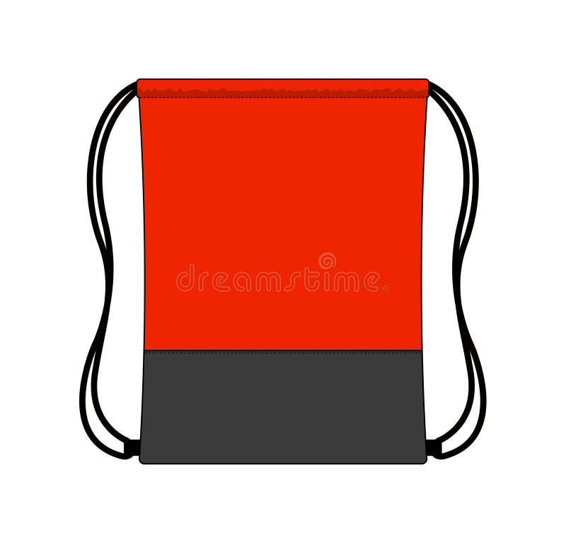 Drawstring Bag, Backpack Template Illustration Stock Vector ...