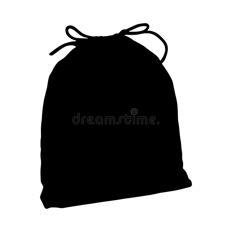 Drawstring Bag Silhouette Graphic Design Stock Vector - Illustration of ...
