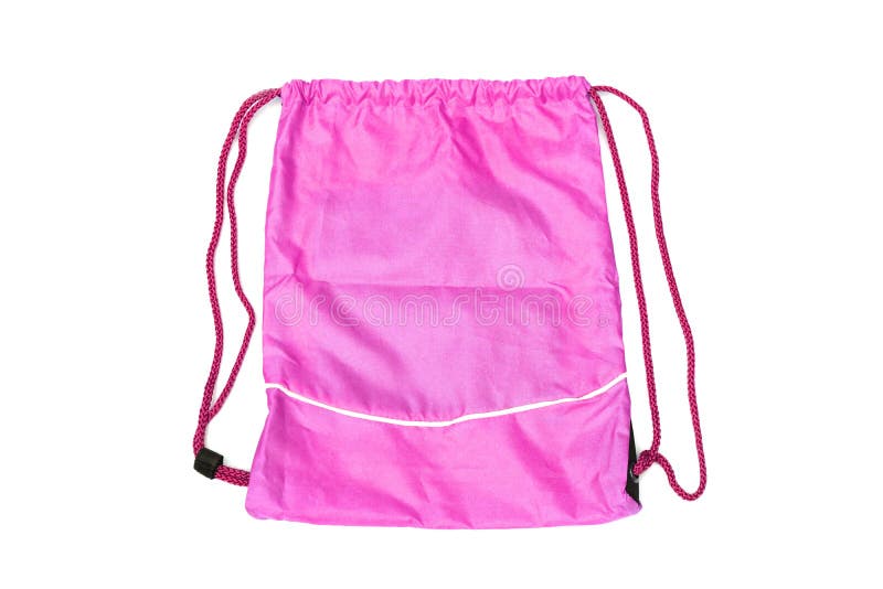 Drawstring bags stock photo. Image of runner, cloth, pink - 85450100