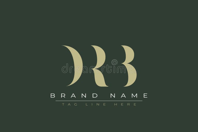 DRB Abstract Letter Logo Design Stock Vector - Illustration of letter ...