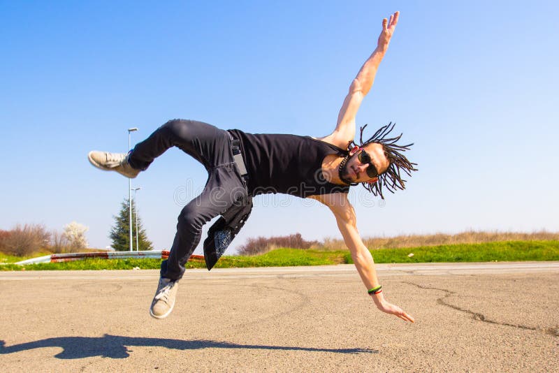 Dreadlocks Guy Breakdancing Stock Photo - Image of dancing, dreadlocks ...