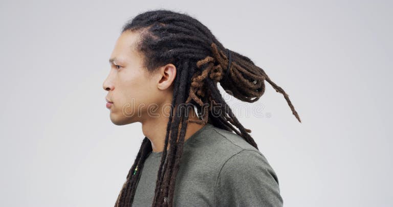 Dreadlocks, Profile and Serious with Student Man on Studio Space for ...