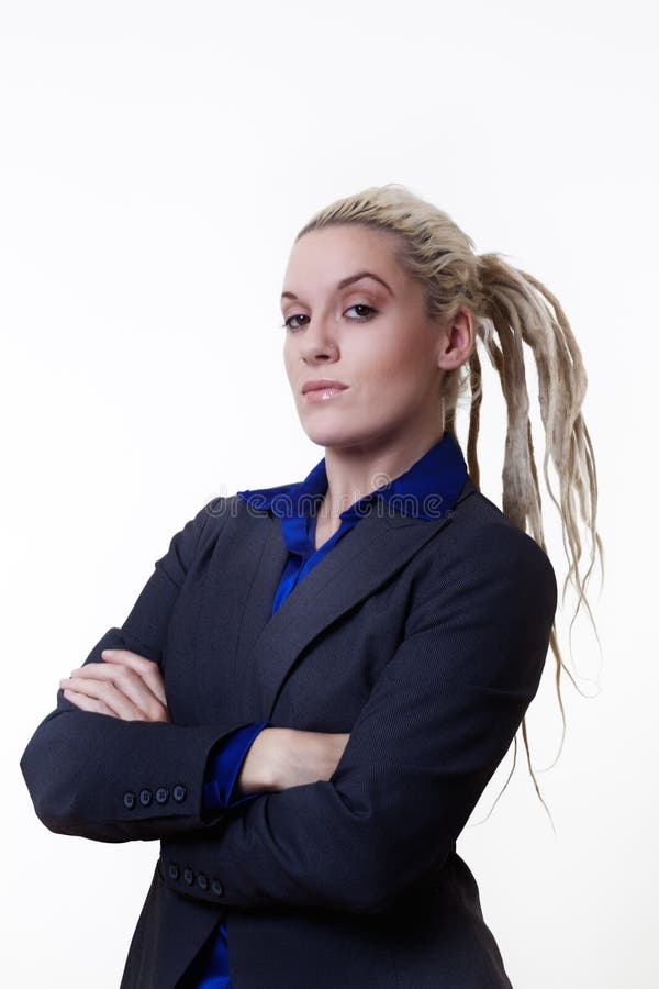 Dreadlocks at work stock photo. Image of beauty, businesswoman - 25977318