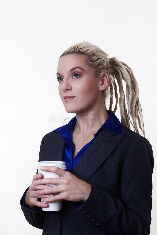 Dreadlocks at work stock photo. Image of caucasian, female - 25977562