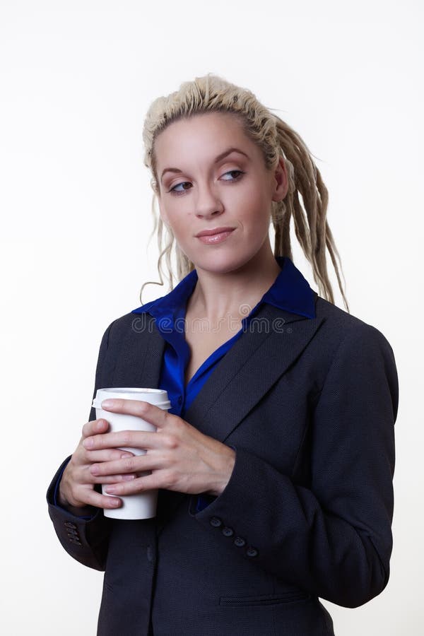 Dreadlocks at work stock image. Image of portrait, female - 25977659