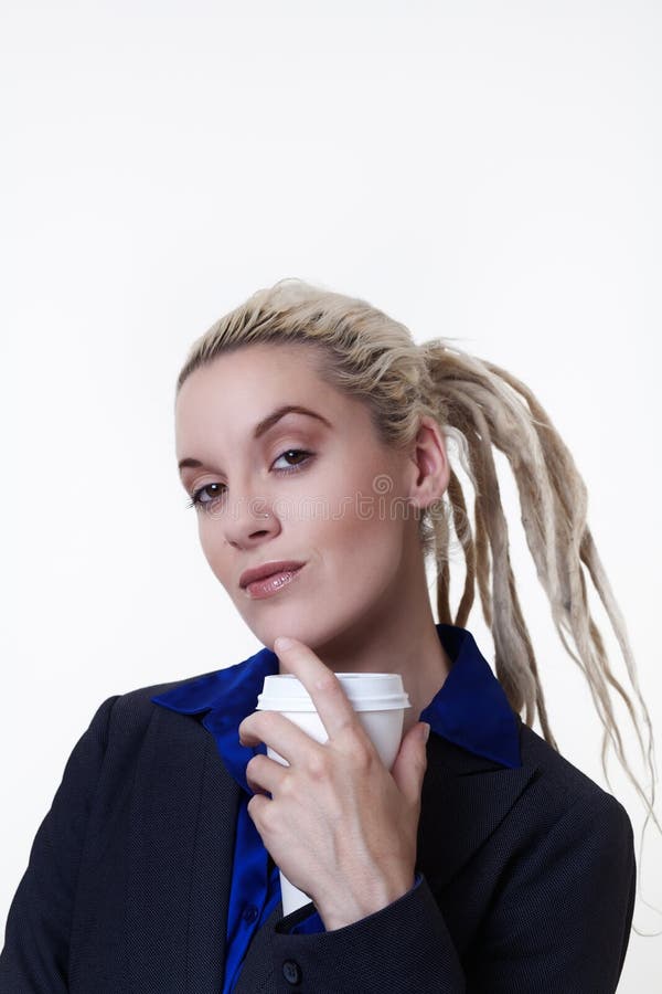 Dreadlocks at work stock photo. Image of happy, businesswoman - 25977828