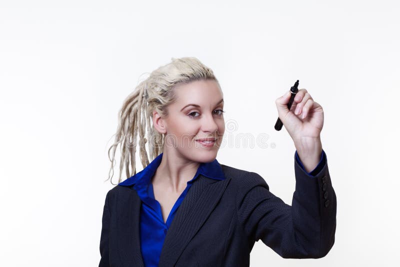 Dreadlocks at work stock image. Image of write, presentation - 25978923