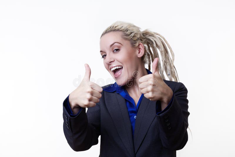 Dreadlocks at work stock image. Image of executive, woman - 25979303