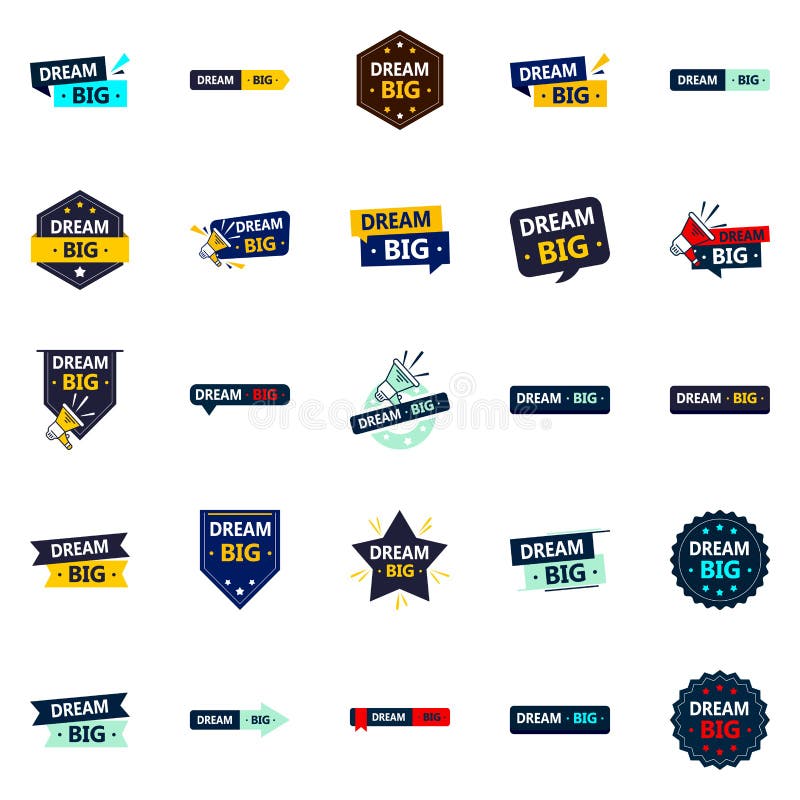Dream Big High Quality Vector Images for Big Vision Branding 25 Pack ...