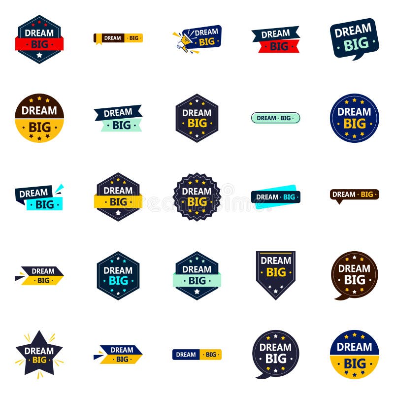 Dream Big Professional Vector Designs for a Big Dream Company 25 Pack ...