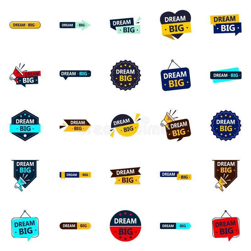 Dream Big 25 Unique Vector Designs for Encouraging Positive Thinking ...