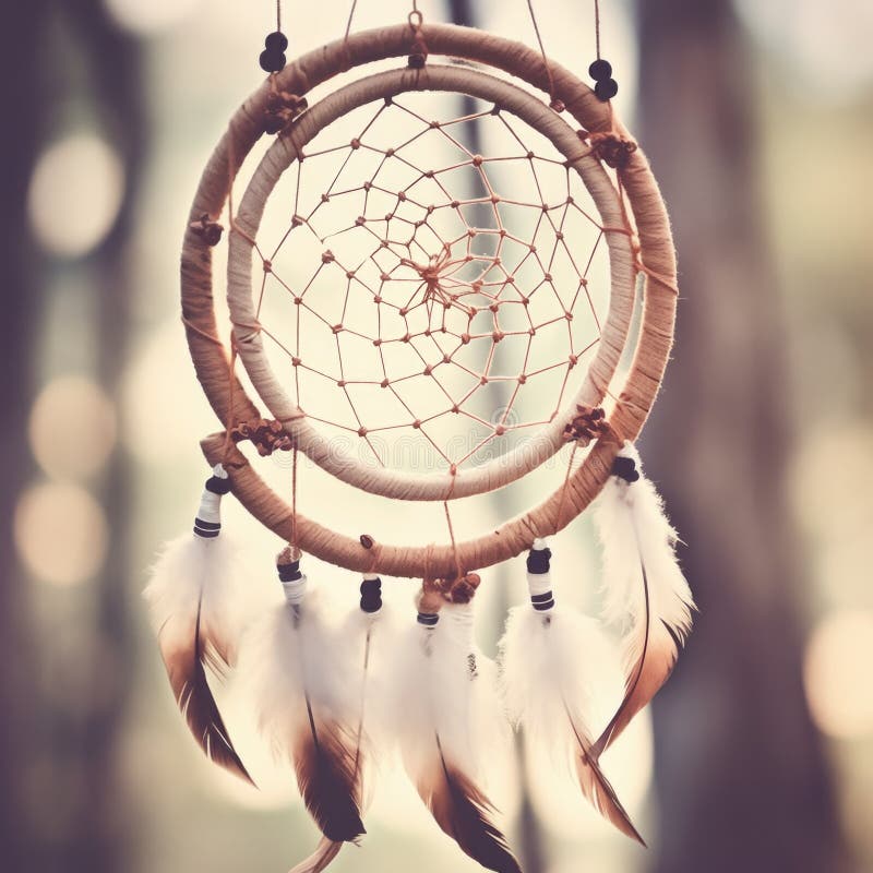 A Dream Catcher Hanging from a Tree, AI Stock Illustration ...