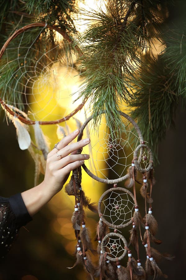 Dream Catcher on the Sunset Background Stock Image - Image of bohimian ...