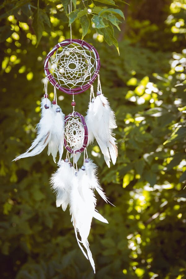Dream Catchers Hanging at Outdoors Stock Image - Image of handmade ...