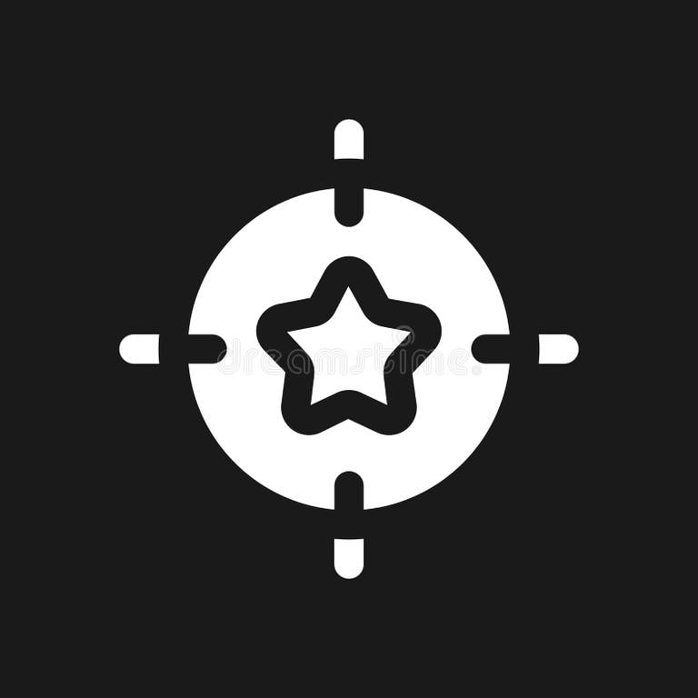 Dream Chasing Dark Mode Glyph Ui Icon Stock Vector - Illustration of ...